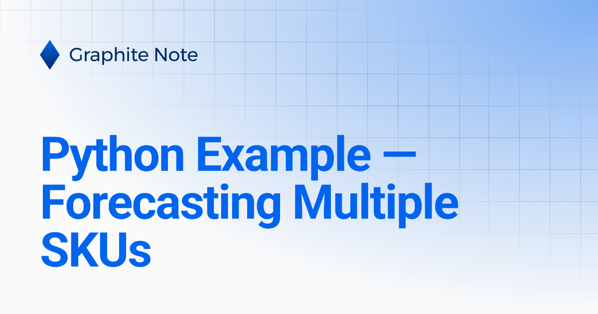Python Example — Forecasting Multiple SKUs | Graphite Note Documentation