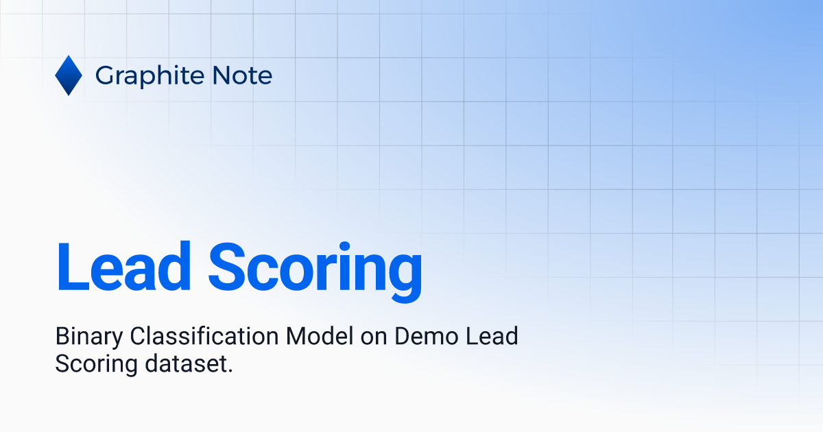 Lead Scoring Graphite Note Documentation