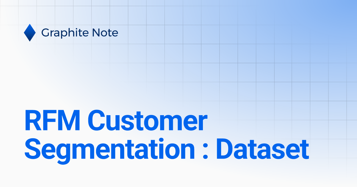 Rfm Customer Segmentation Dataset Graphite Note Documentation