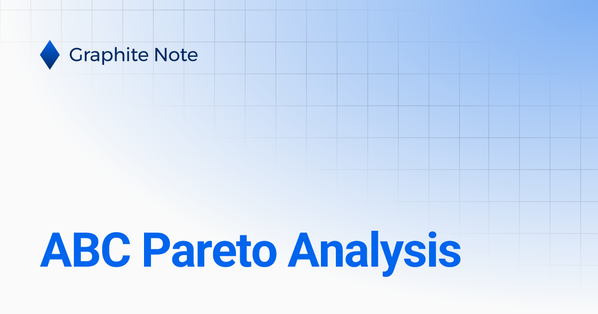 ABC Pareto Analysis | Graphite Note Documentation