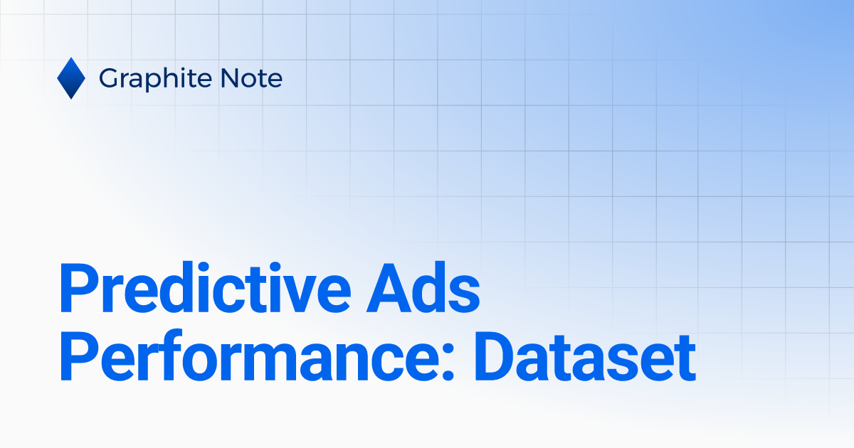 Predictive Ads Performance Dataset Graphite Note Documentation